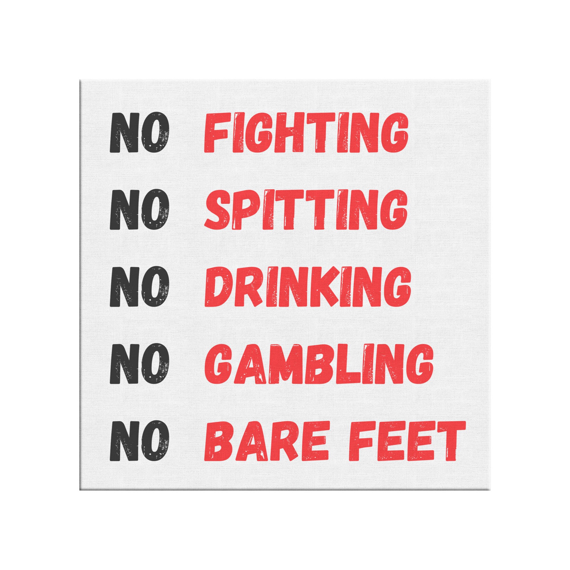 Caddy Rules Sign Caddyshack Canvas Wall Art, Golfer Den Art, Golfer ...