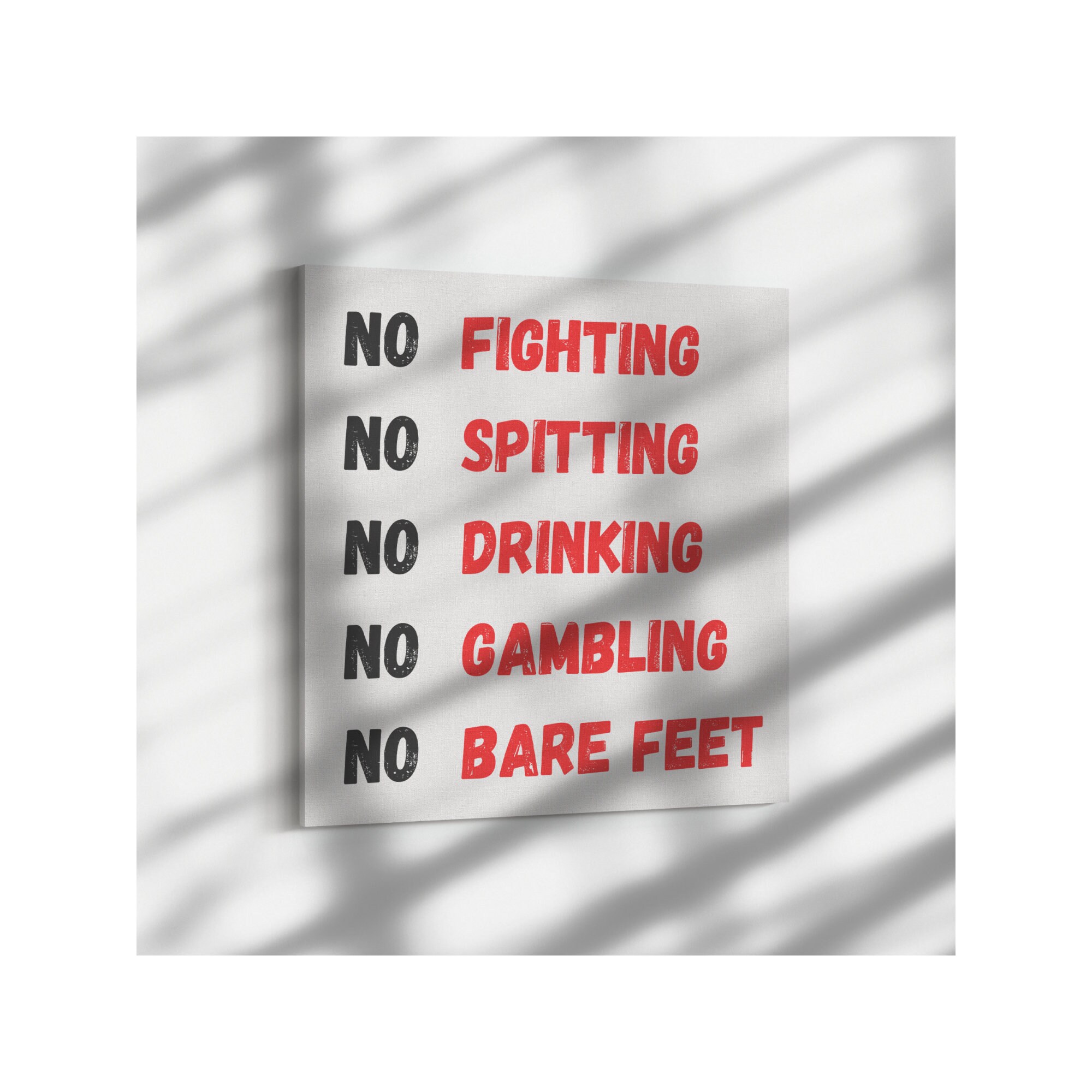 Caddy Rules Sign Caddyshack Canvas Wall Art, Golfer Den Art, Golfer ...