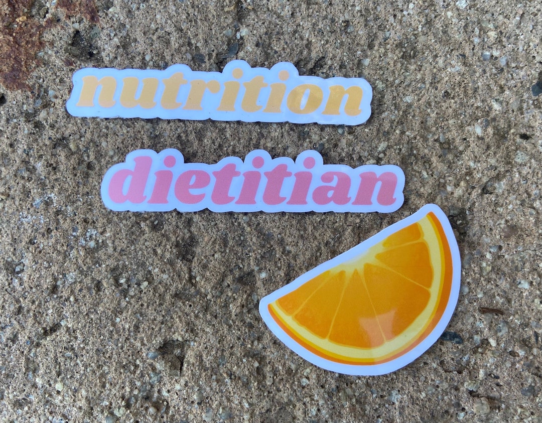 Dietitian Sticker Pack | Nutrition Stickers Gift for RD2BE Orange ...
