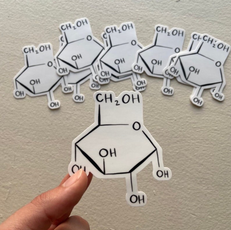 Glucose Molecule Sticker Nutrition Science Sticker Dietitian Sticker ...