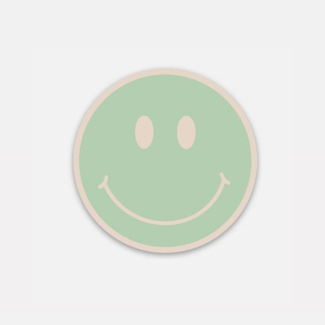 Smiley Face Sticker Green and Pink Smiley Sticker Happy Face - Etsy