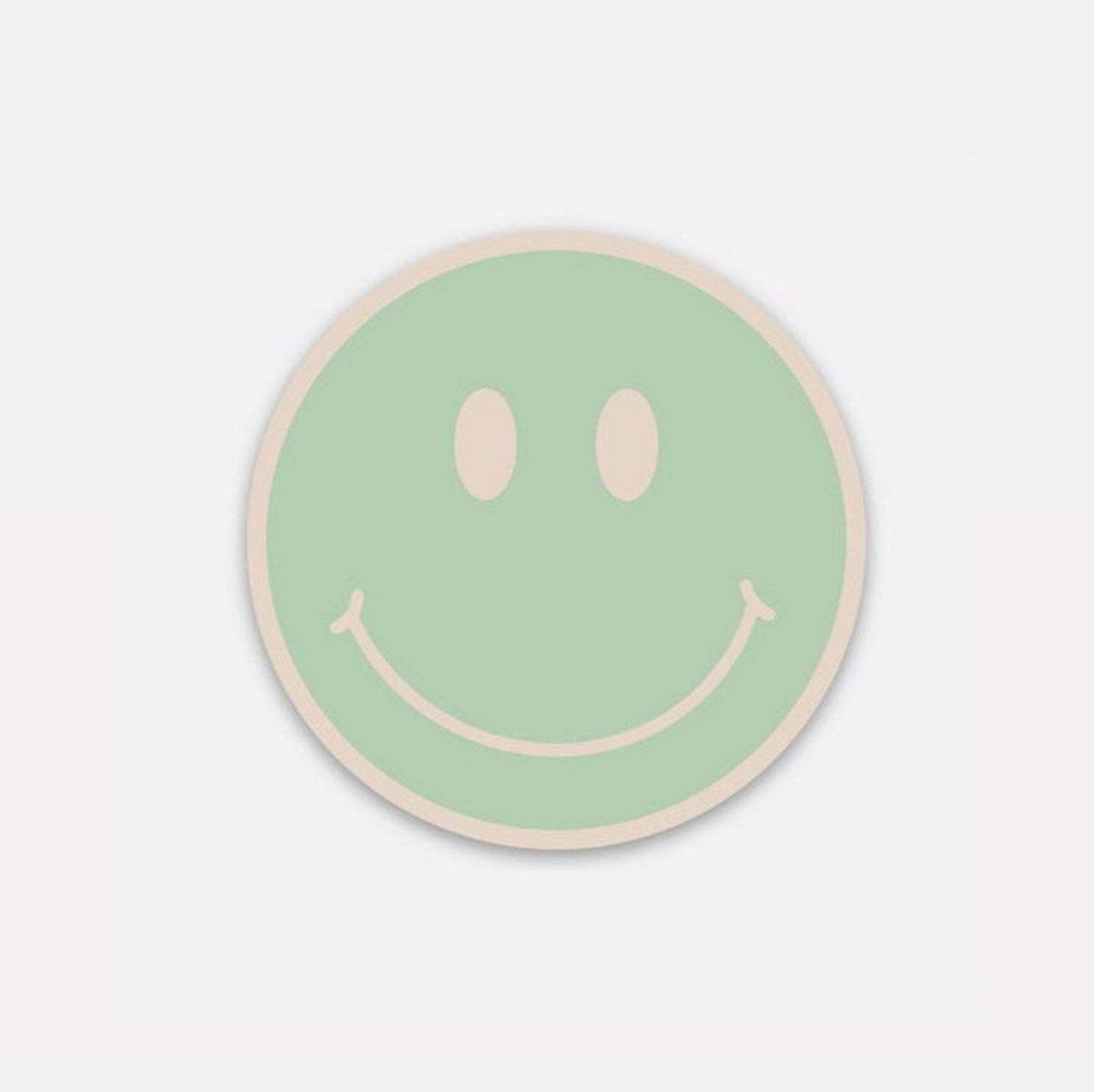Smiley Face Sticker Green and Pink Smiley Sticker Happy Face - Etsy