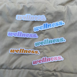 Wellness Sticker | Fitness Stickers for Her Laptop Decal Health is ...