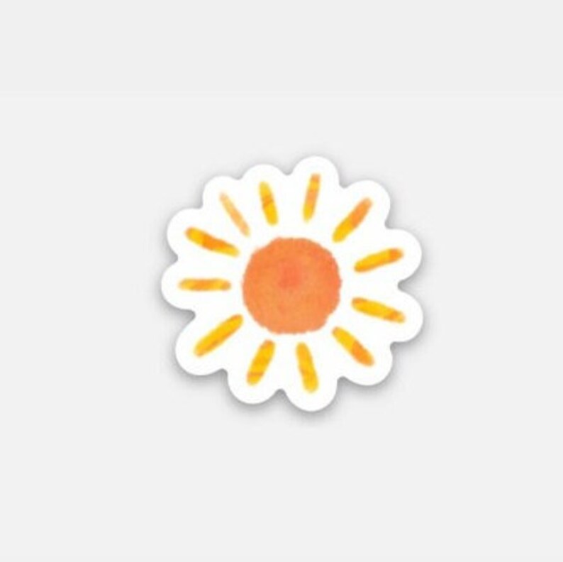 Tiny Sun Sticker Sunshine Sticker Small Flower Sticker Waterbottle ...