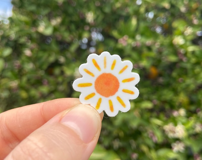 Tiny Sun Sticker Sunshine Sticker Small Flower Sticker - Etsy