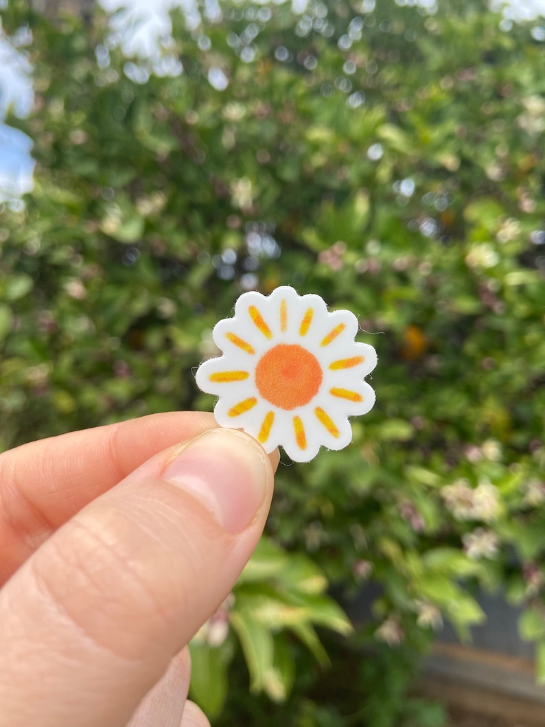 Tiny Sun Sticker | Sunshine Sticker Small Flower Sticker Waterbottle ...