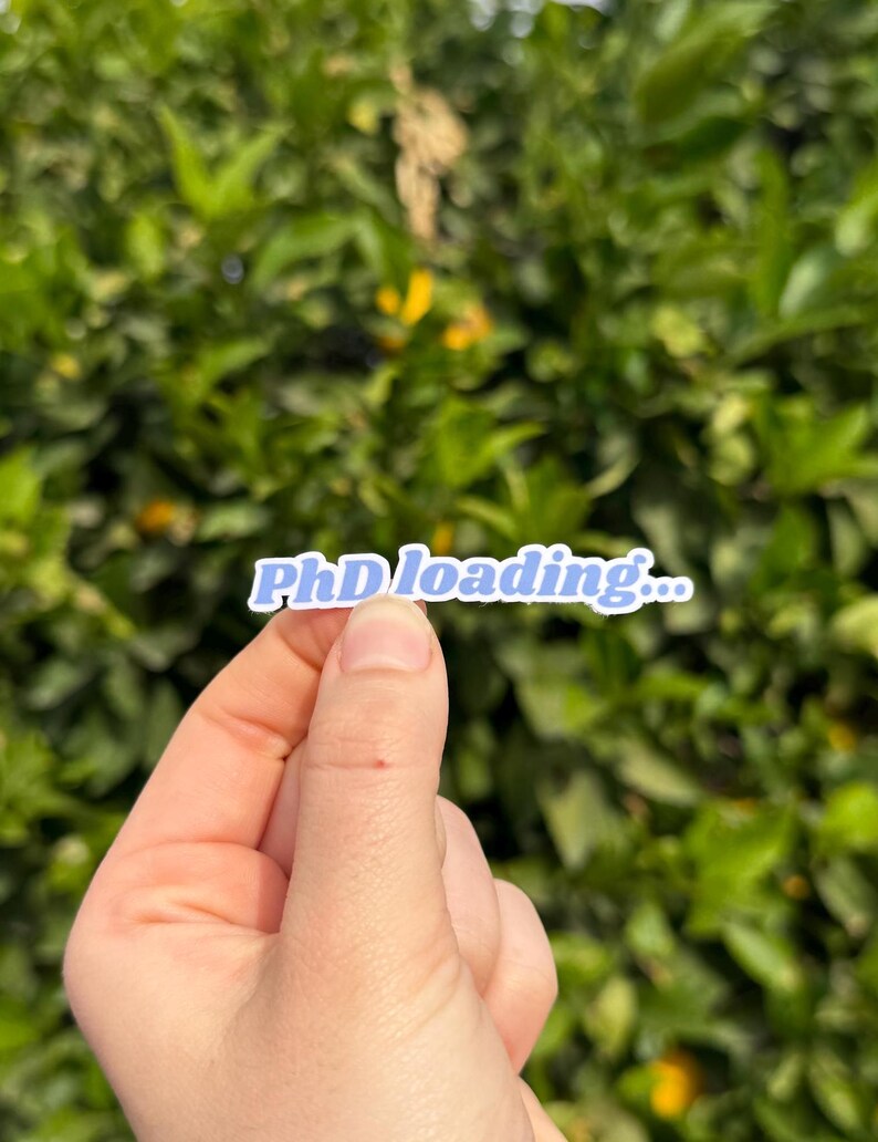 Degree Loading Sticker | Bachelor’s Master’s Phd Cute in Progress ...