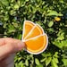 Orange Slice Sticker | Orange Fruit Stickers Food Nutrition for Health ...