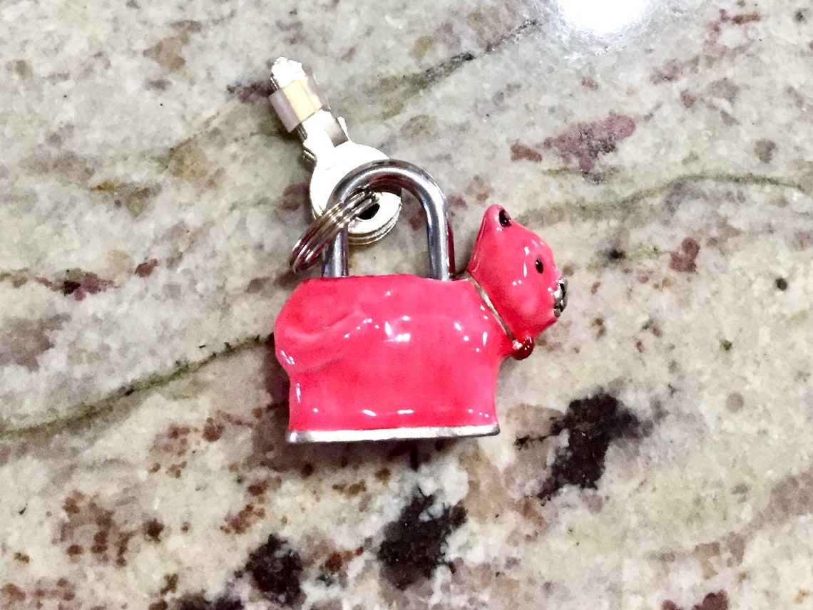 Handmade Pewter Cat Padlock Charm Luggage Lock School - Etsy