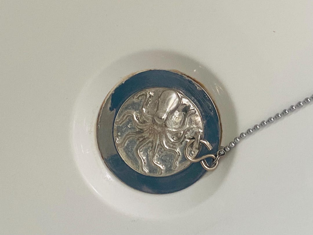 Handmade Pewter Octopus Decorative Bath and Basin Plugs/drain Stoppers ...