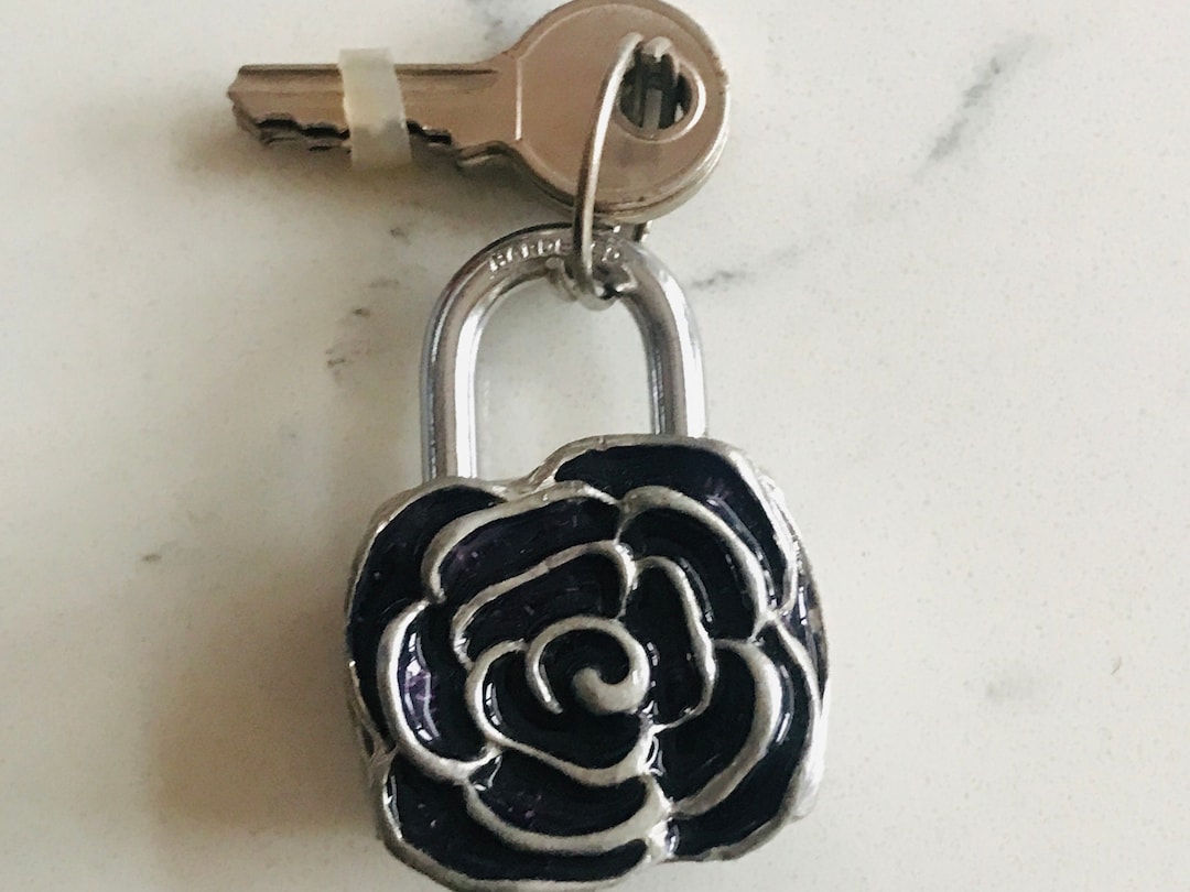 Handmade, Pewter, Flower, Padlock, Charm, Luggage Lock, Gym Locker ...