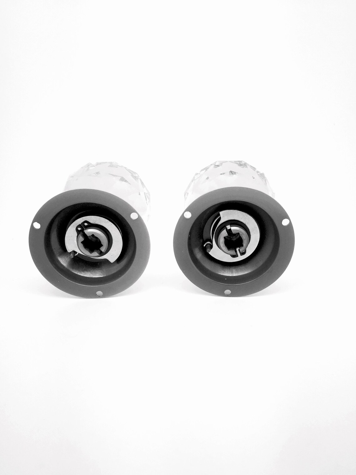 Blue, Faceted Door Handle Pair, Acrylic, Round, Crystal Cut, Turning ...