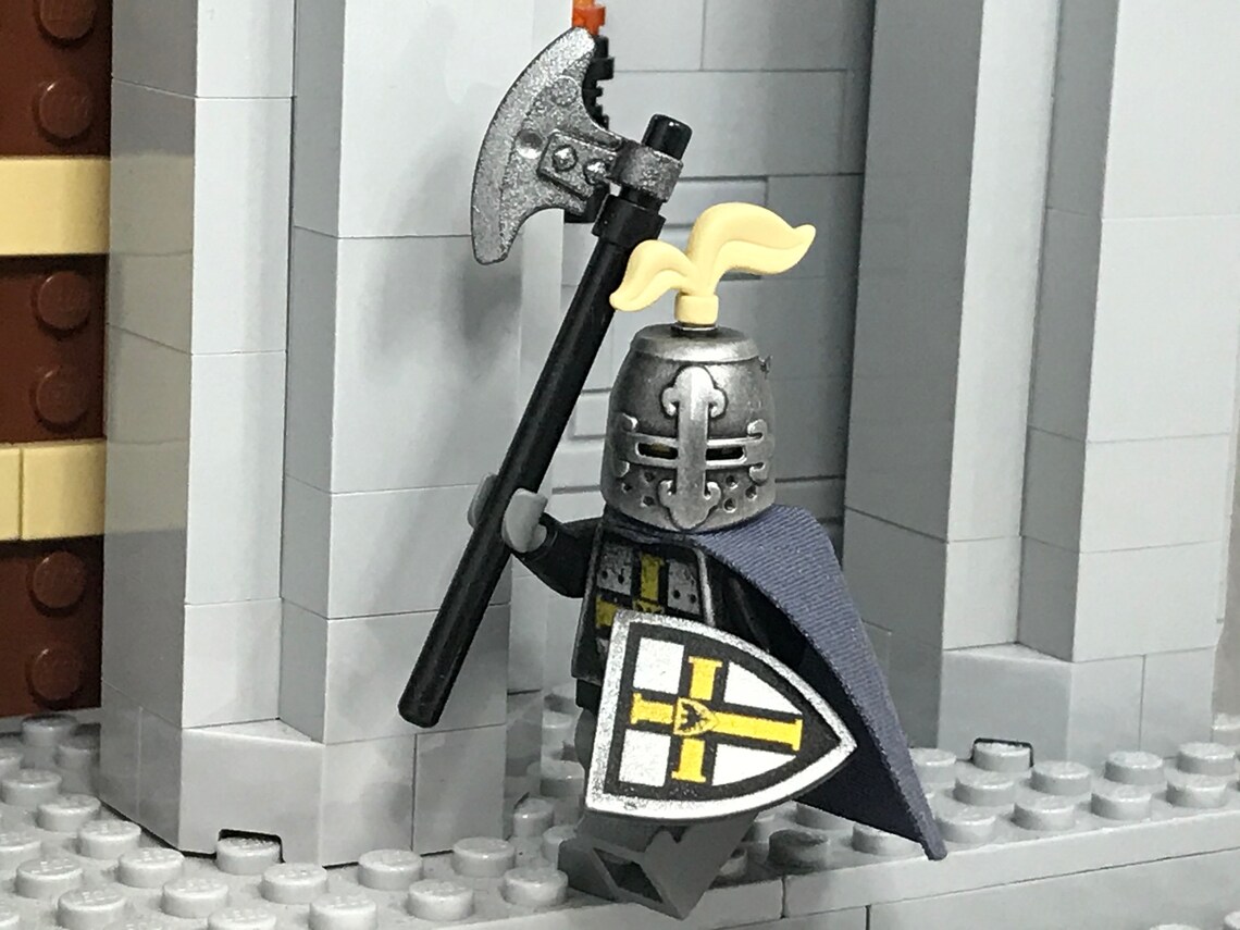 LEGO CASTLE Custom Teutonic Crusader Knight with Great Helm | Etsy