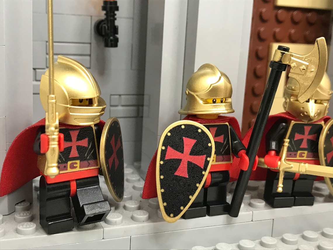 LEGO CASTLE Custom Set of 4 Templar Crusader Knights In | Etsy