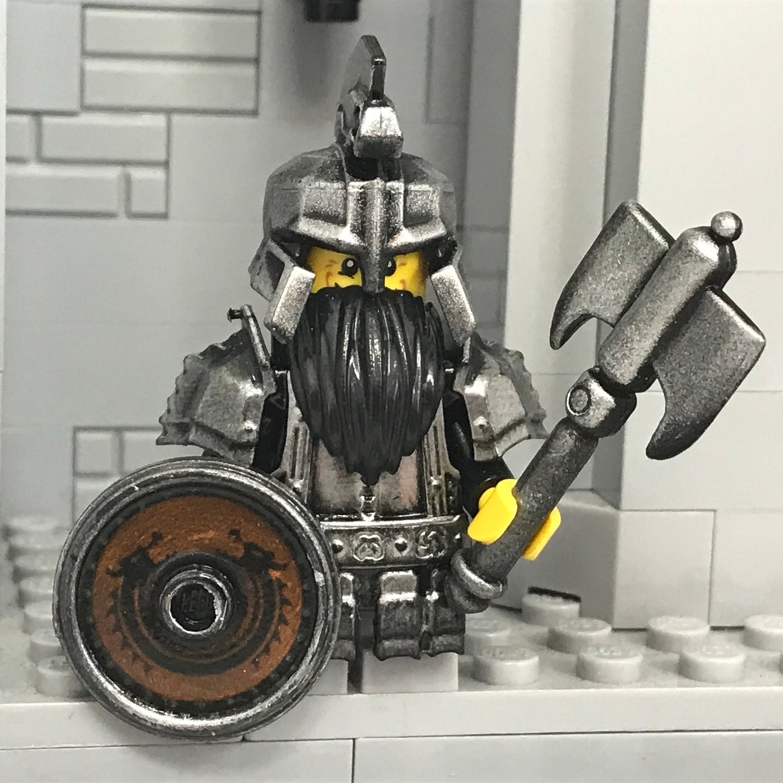 LEGO CASTLE Custom Lord of the Rings Dwarf Warrior In | Etsy