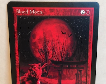 Blood Moon Altered Full Art MTG Magic Commander EDH Double - Etsy