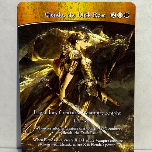 Elenda the Dusk Rose custom Card Alternate Full Art - Etsy