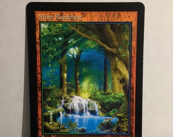 Misty Rainforest Cyberpunk Edition - MTG Custom Cards Fetch Land Magic ...