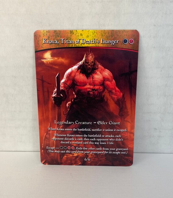 Kroxa Titan of Deaths Hunger custom Card Alternate Full | Etsy