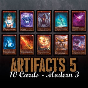 Artifacts (modern 3) Set of 10 (custom Cards Altered Art) + 2 Bonus ...
