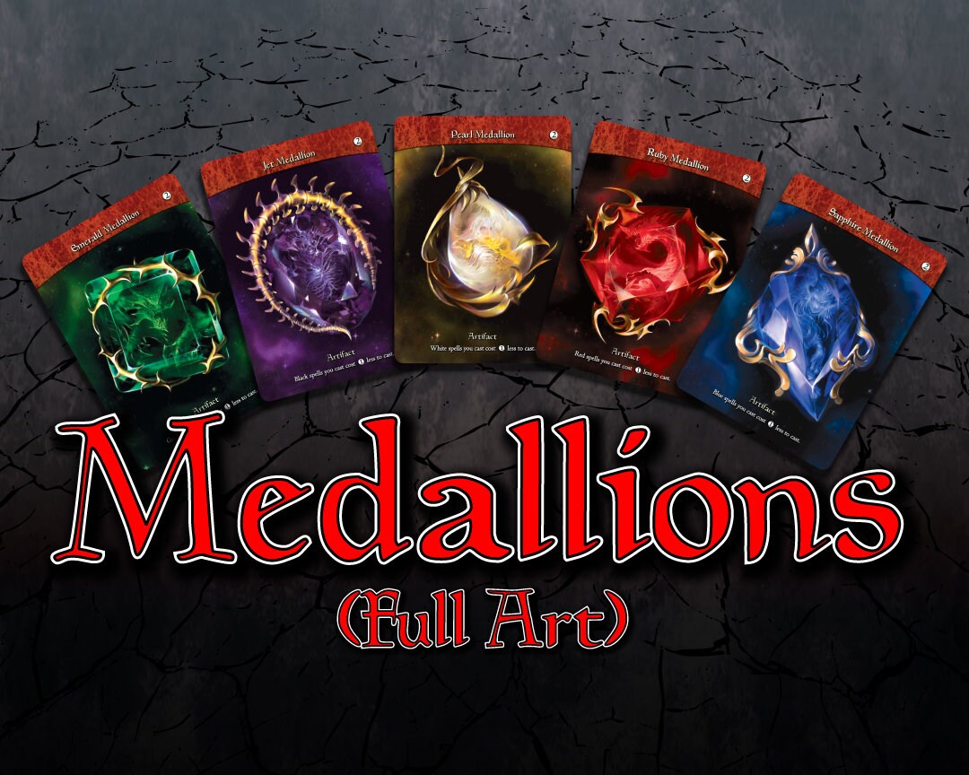 Medallions 5-pack Set full Art Custom Cards Altered Art - Etsy