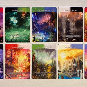 Set of 10 Full Art Fast Lands custom Cards Alternate Art 2 Bonus Cards ...