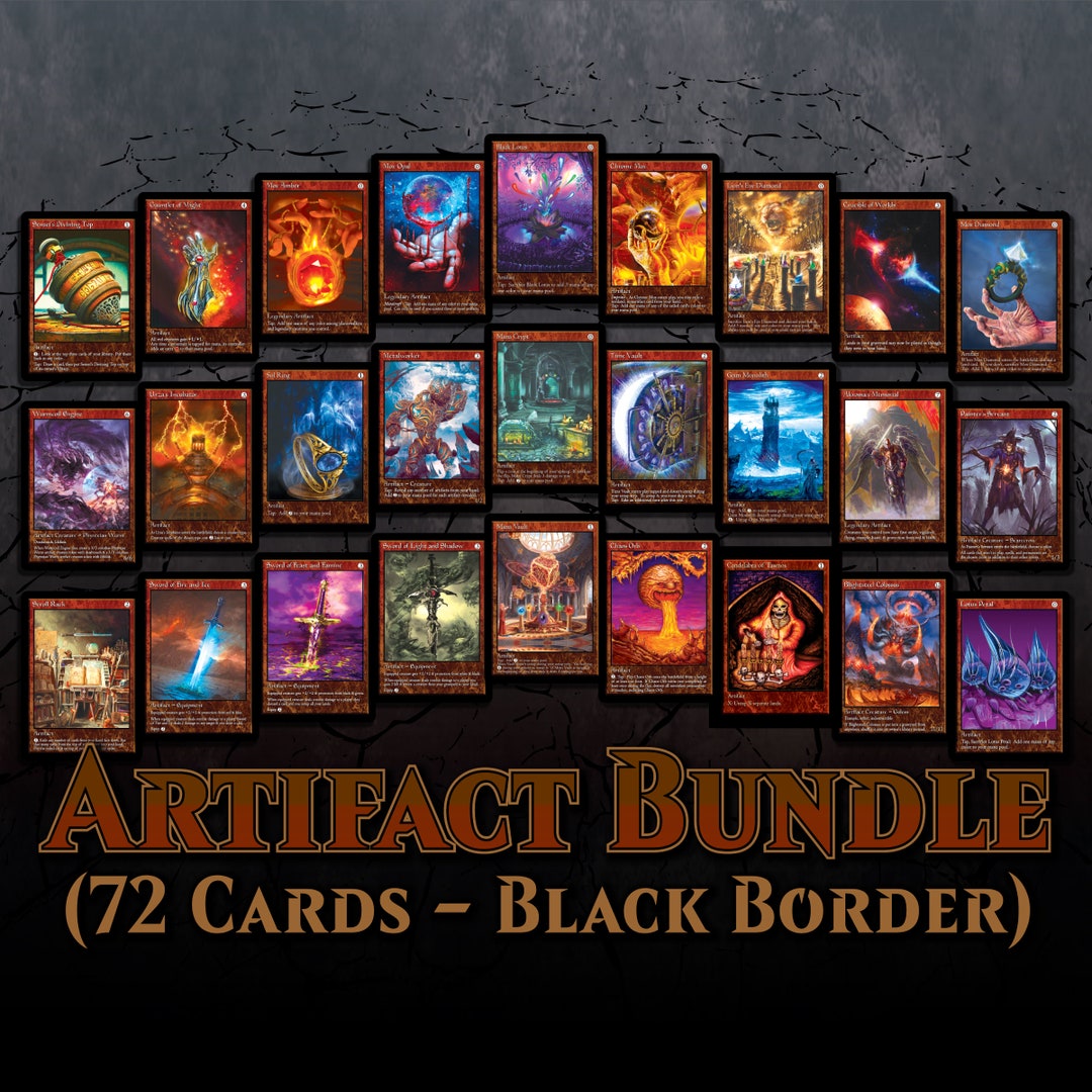 ARTIFACT BUNDLE (alternate Art With Black Borders) 72 Cards - Etsy