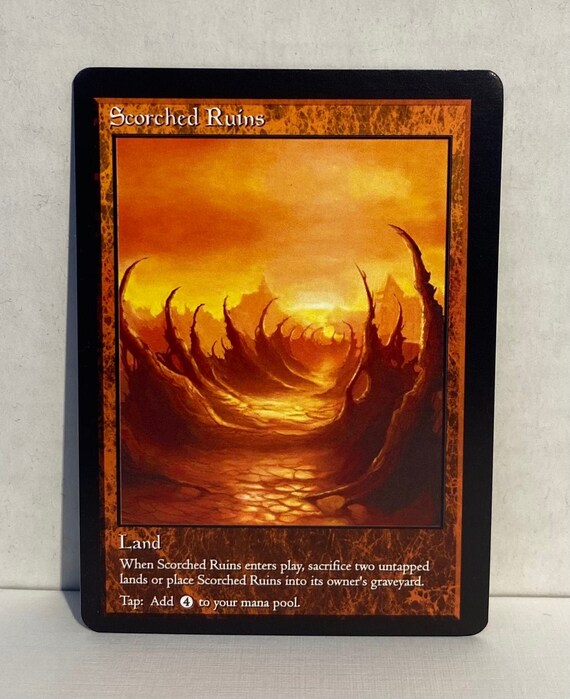 Scorched Ruins Custom Card Alternate Art | Etsy