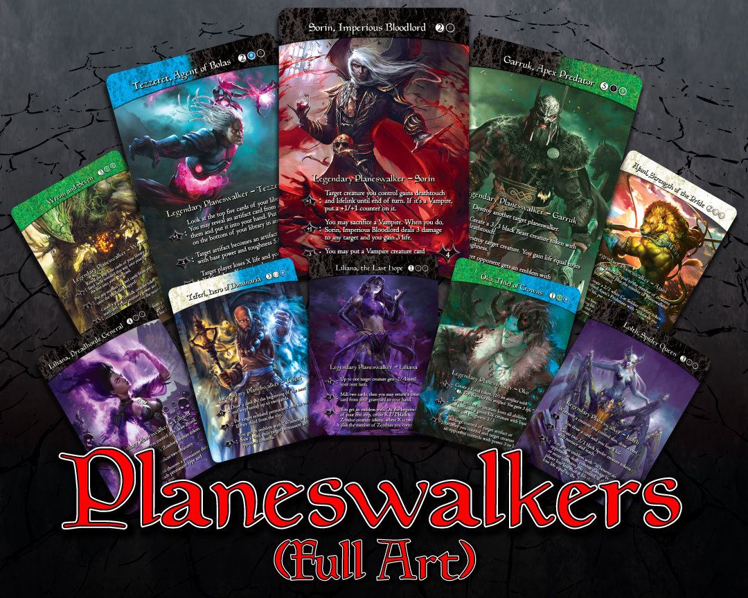 Full Art Set of 10 Planeswalkers custom Cards Alternate Art - Etsy