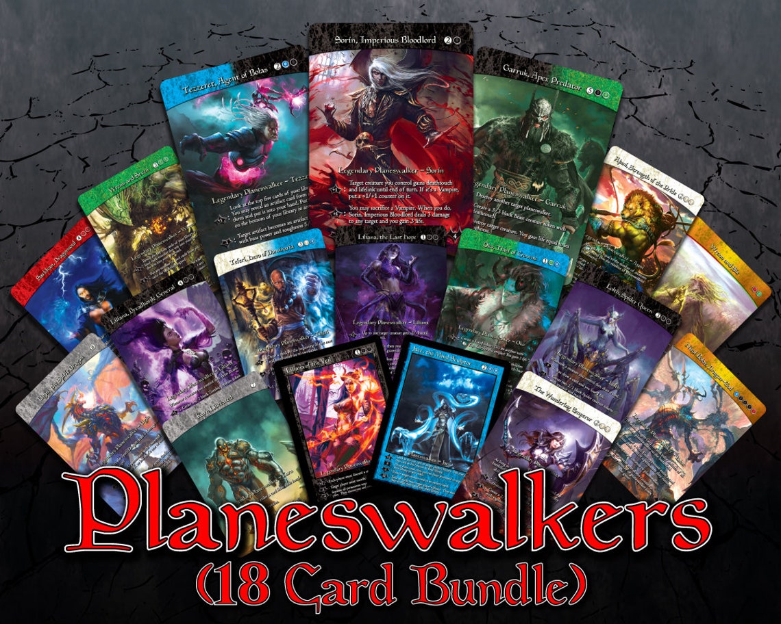 Set of 18 Planeswalkers 16 Full Art Cards Bonus 2 With - Etsy