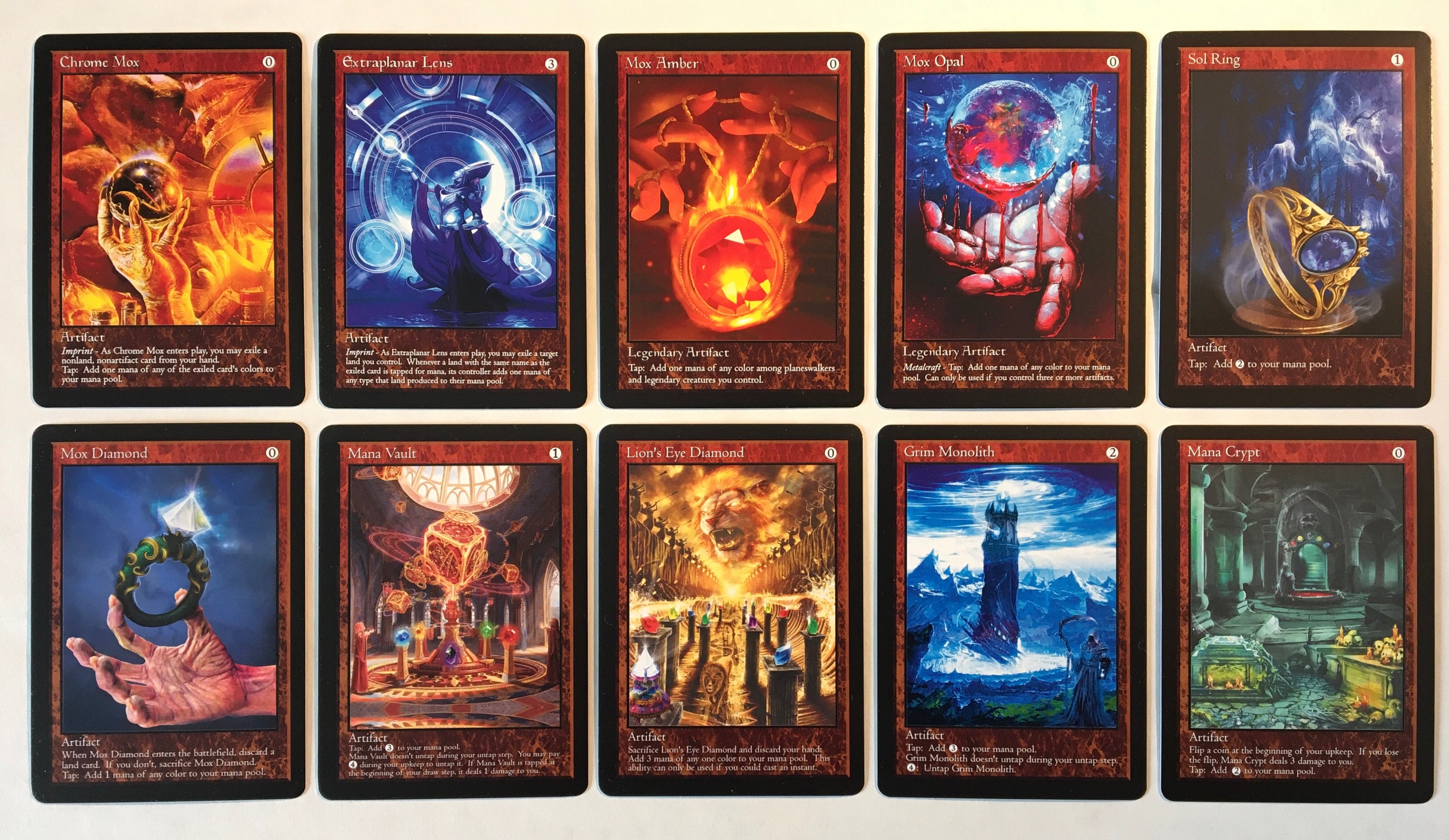 Mana Rocks Set Custom Cards Altered Art | Etsy