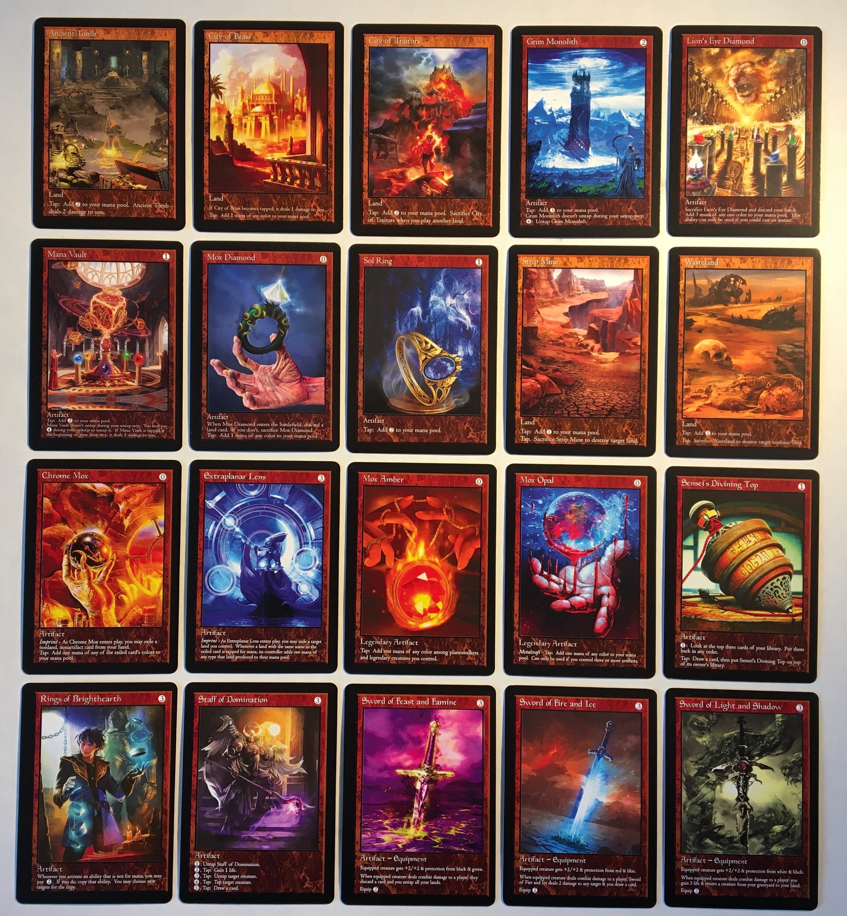 FULL COLLECTION 240 Black Bordered Cards Custom Alt. Art: - Etsy