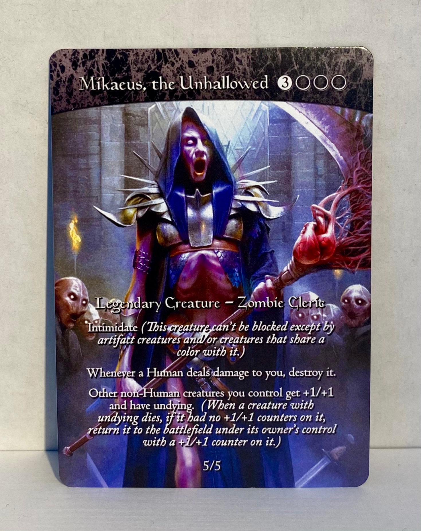 Mikaeus the Unhallowed custom Card Alternate Full Art - Etsy Canada
