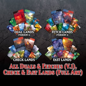 All Duals (V.1), Fetches (V.1), Check & Fast Lands (40 Cards With Full ...