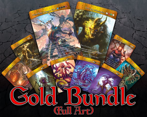 Full Art Gold Cards 10 Card Bundle custom Cards Alternate | Etsy