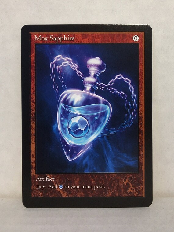 Mox Sapphire V.2 custom Card Alternate Art - Etsy