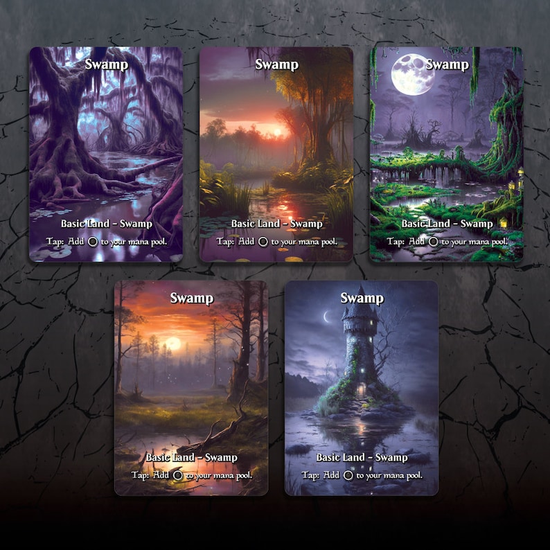 Basic Lands With Full Art - Set of 25 Cards - Etsy