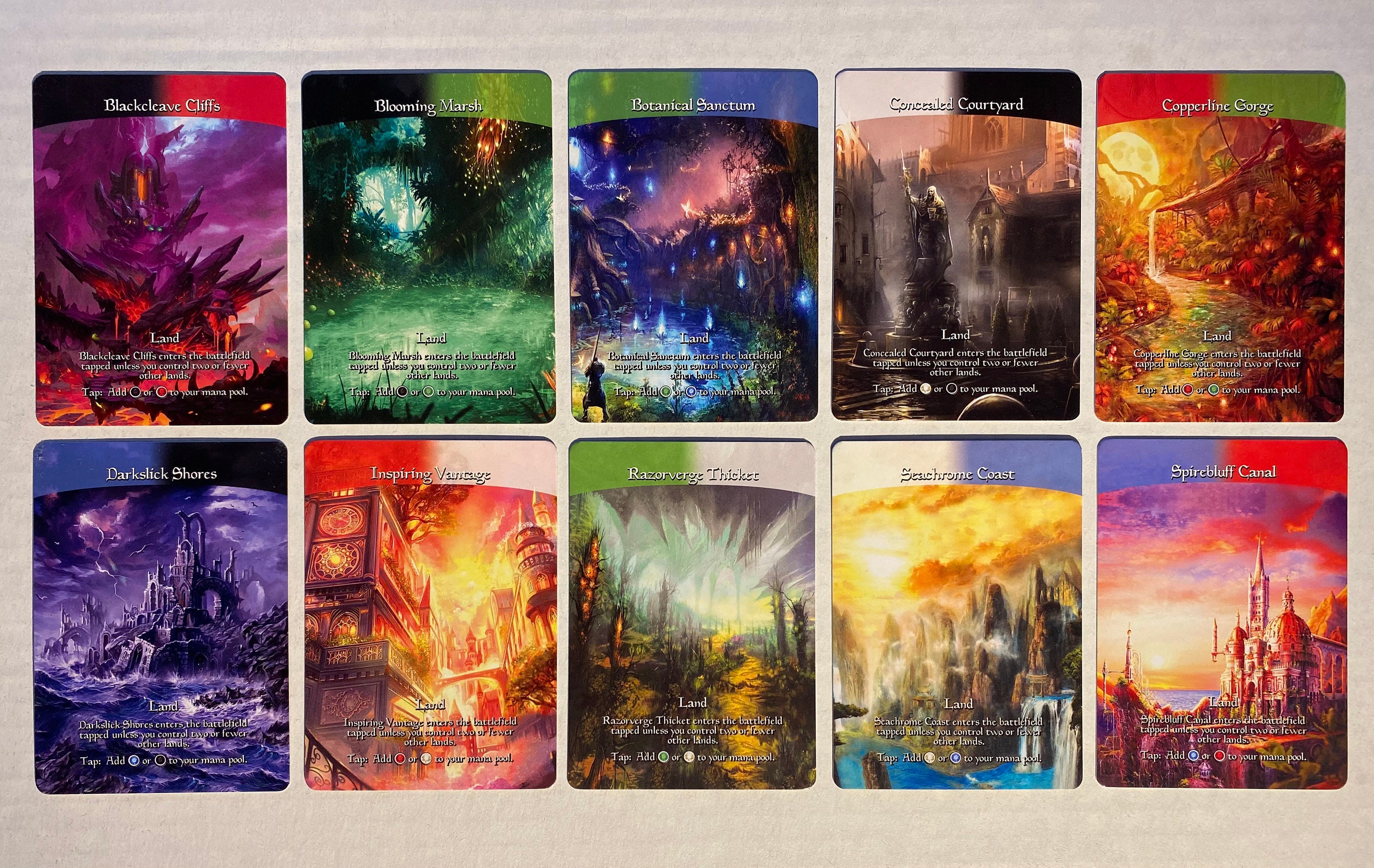 All Duals (V.1), Fetches (V.1), Check & Fast Lands (40 Cards With Full ...