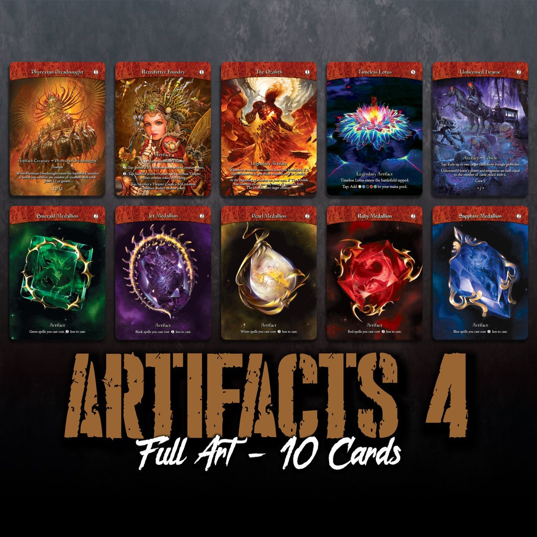 Full Art Artifacts #4 - 10 Card Bundle (custom Cards Alternate Art) + 2 ...