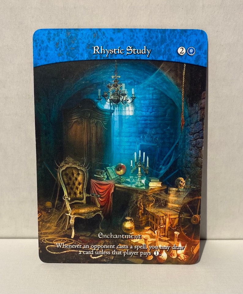 Rhystic Study 5-pack Set full Art Custom Cards Altered Art - Etsy