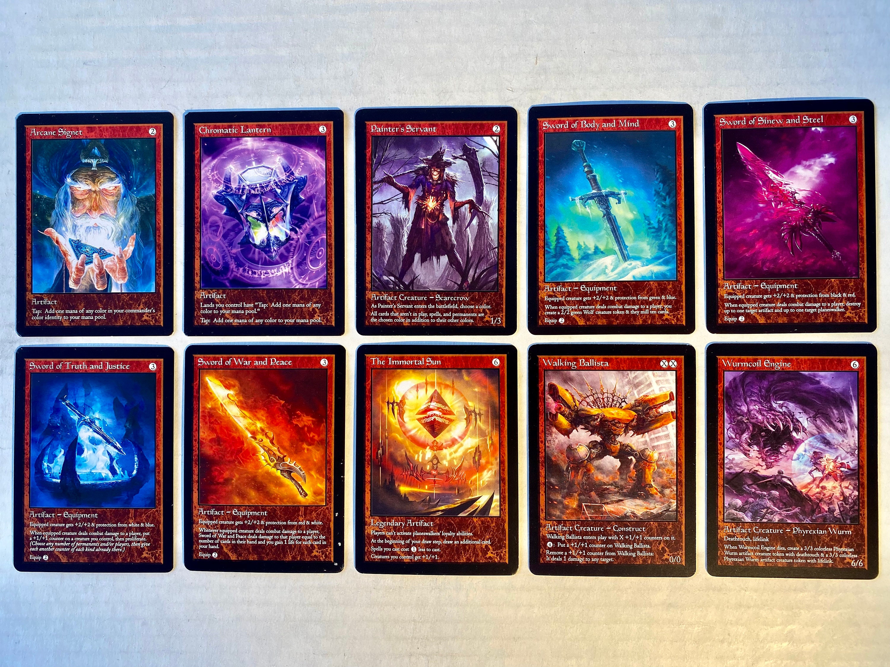 Artifacts modern 3 Set of 10 custom Cards Altered Art | Etsy