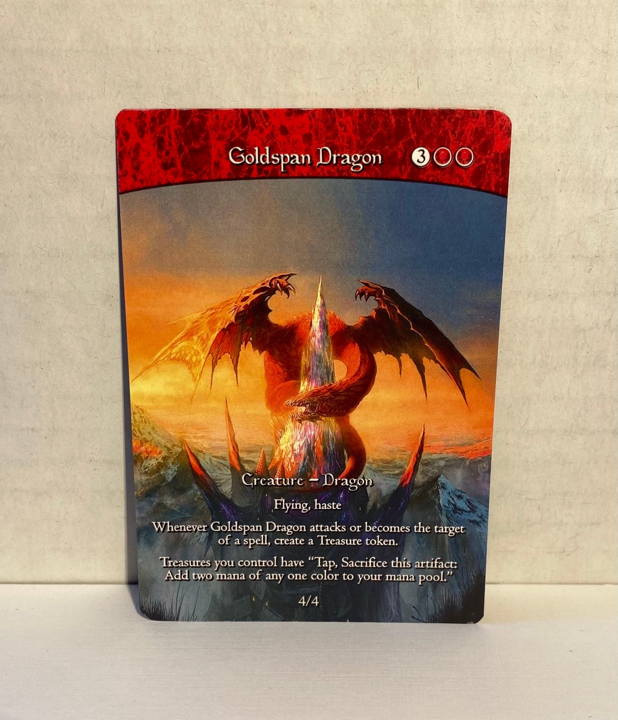 Goldspan Dragon custom Card Alternate Full Art - Etsy