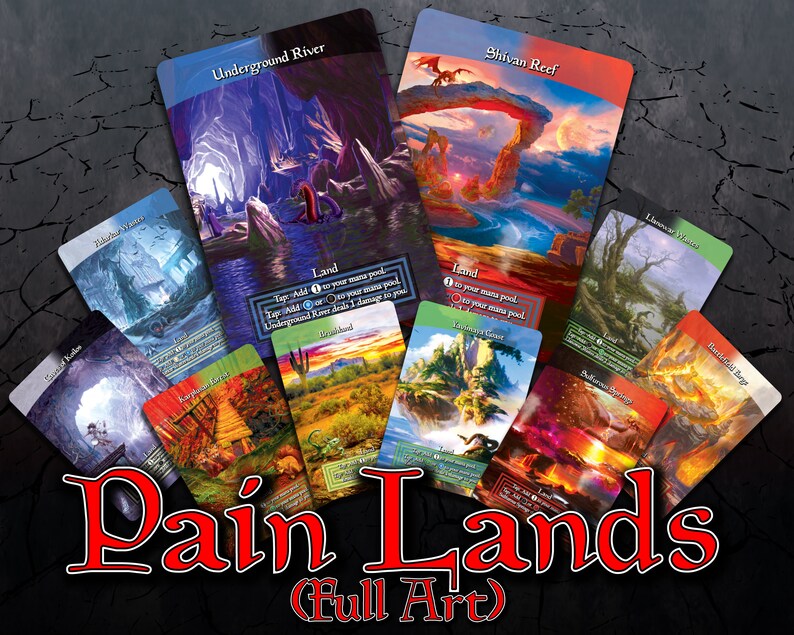 All Duals (V.2), Fetches (V.2), Bond & Pain Lands (40 Cards With Full ...