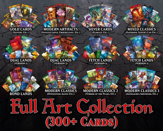 FULL ART borderless Art Collection 300 Custom Cards With | Etsy