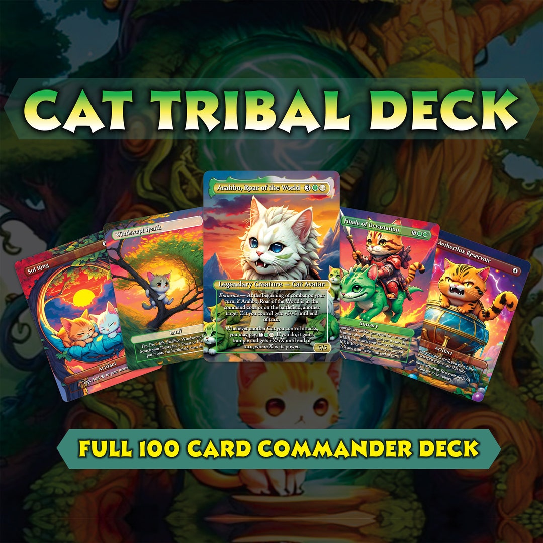 Cat Commander Tribal Deck, High Quality MTG Proxies for Commander EDH ...