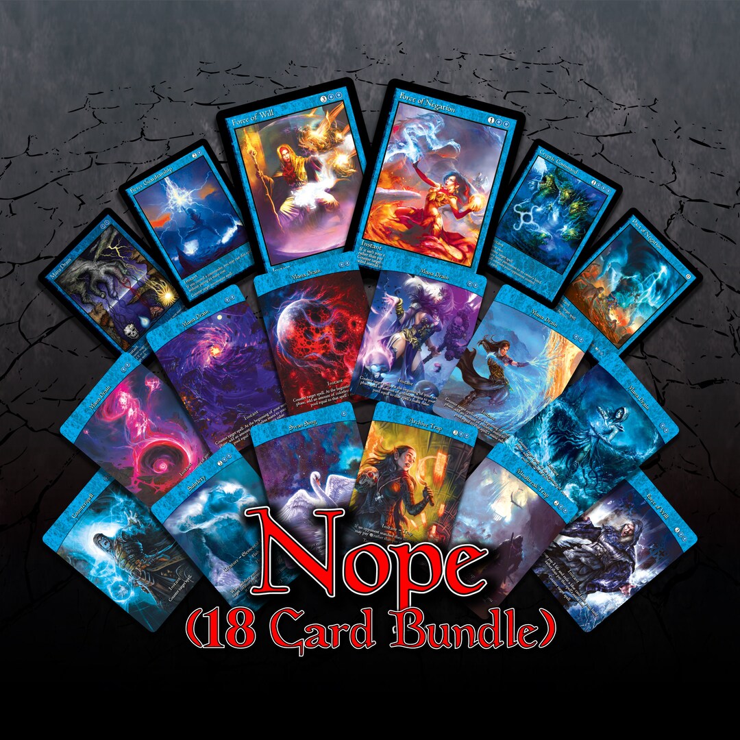 NOPE - 18 Card Bundle (12 Full Art Cards + 6 With Black Border) Custom ...
