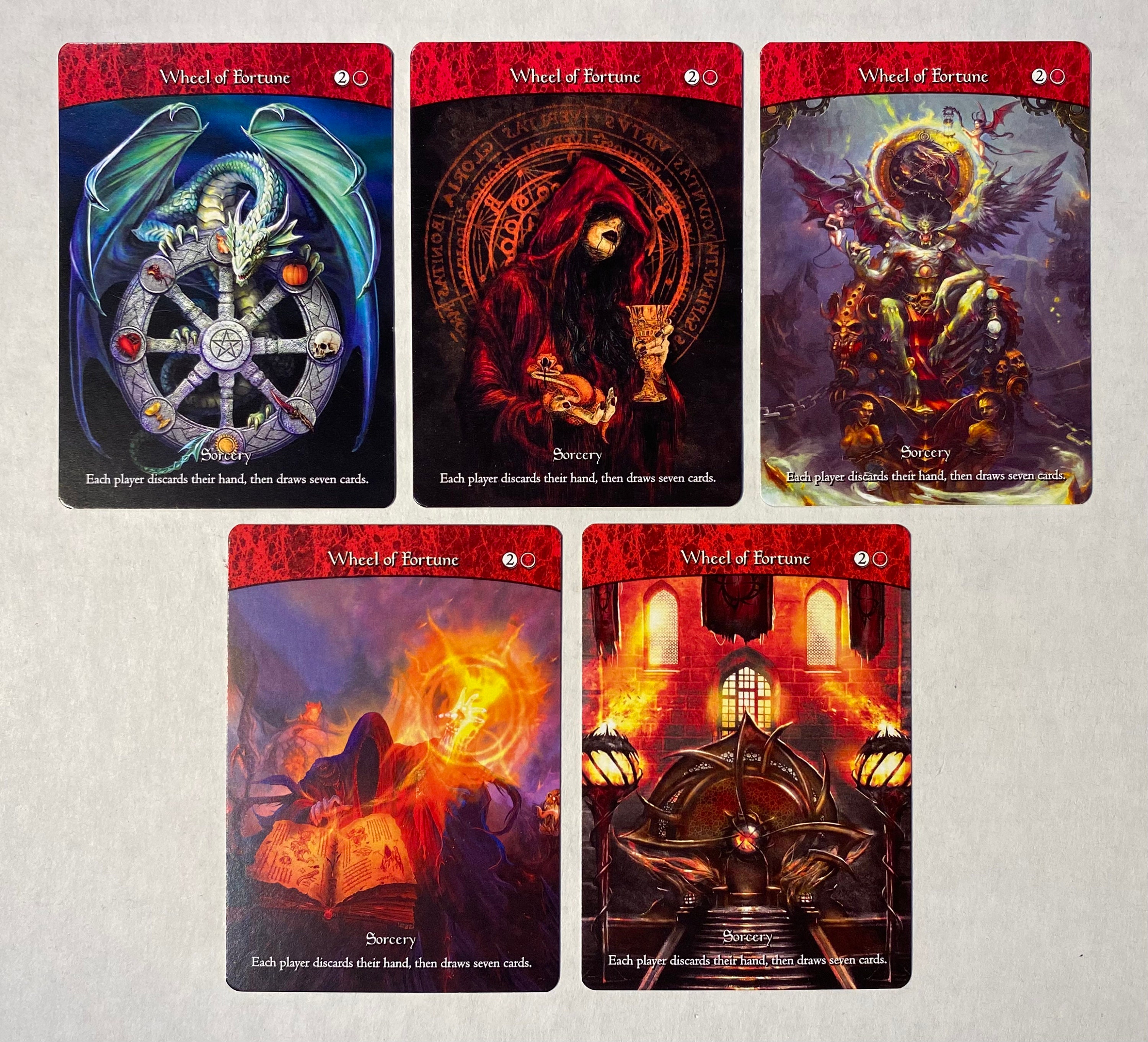 Wheel of Fortune 5-pack Set (full Art) Custom Cards Altered Art - Etsy