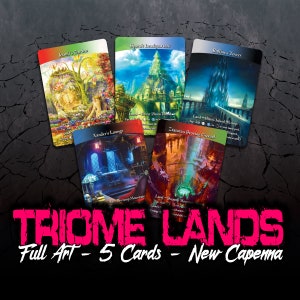 TRIOME LANDS Set - Full Art - 10 MTG Proxy Triome Lands for Commander ...