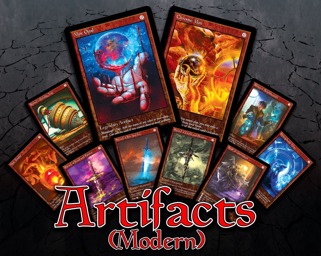 Artifacts modern Set of 10 custom Cards Altered Art - Etsy