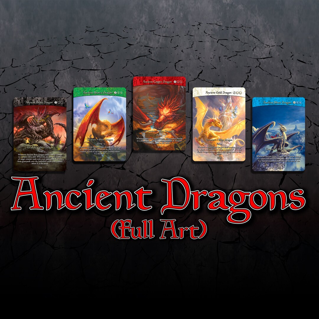Ancient Dragons 5-card Set (full Art - Ancient Brass, Bronze, Copper ...